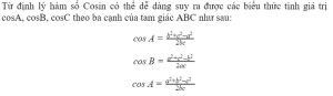 Định lý cosin: công thức và cách vận dụng trong tam giác